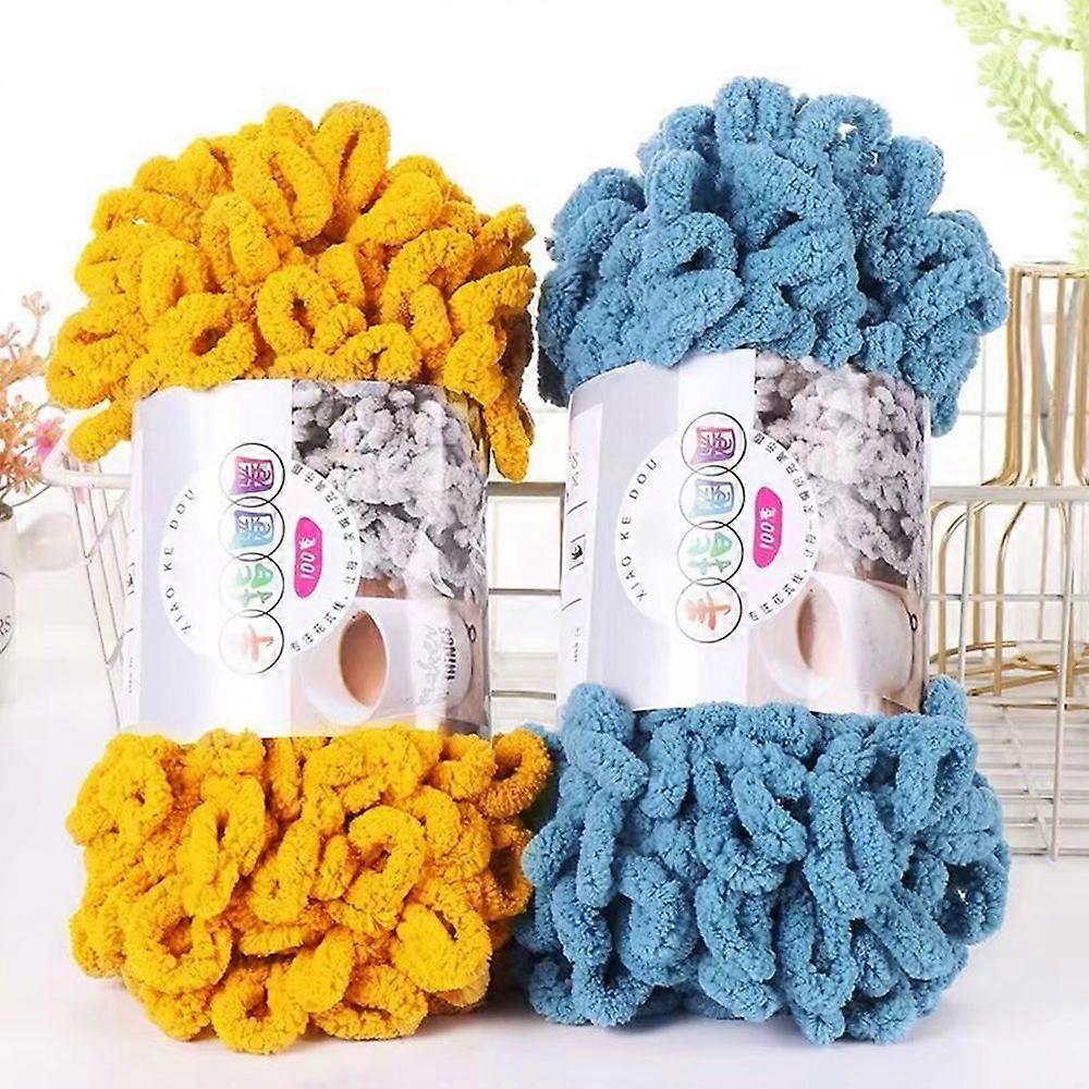 3 Rolls Loop Yarn Finger Knitting Yarn No Need Hook Yarn Fluffy Finger ...