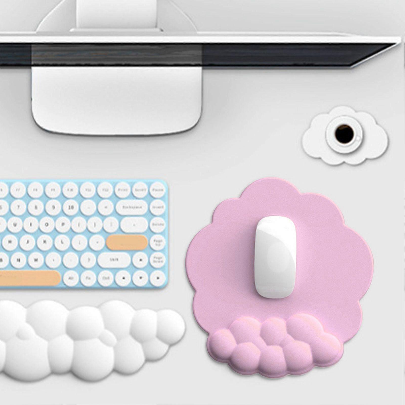Cloud Mouse Pad Wrist Support Memory Foam Prevent Sliding Ergonomic ...