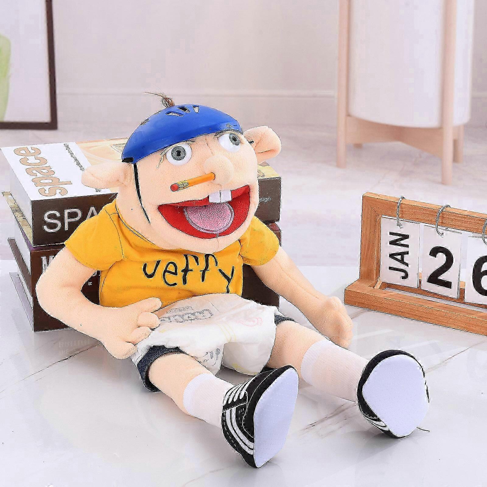 WXH 60cm Jeffy Puppet Jeffy Hand Puppet Plush Toy Stuffed Doll Kids ...
