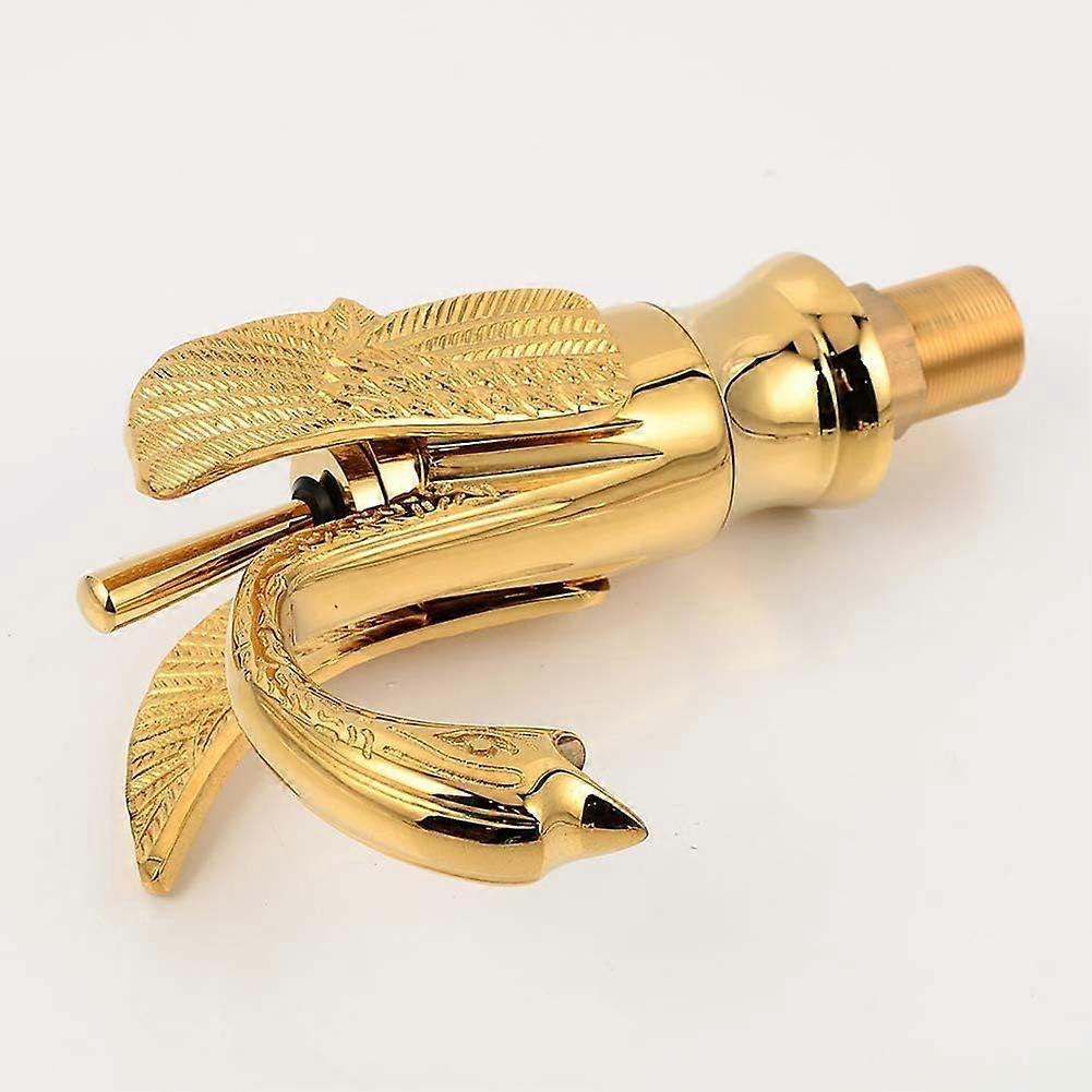 Brass Faucet, Swan Faucet, Gold Plated, Bathroom Sink Faucets | Fruugo UK