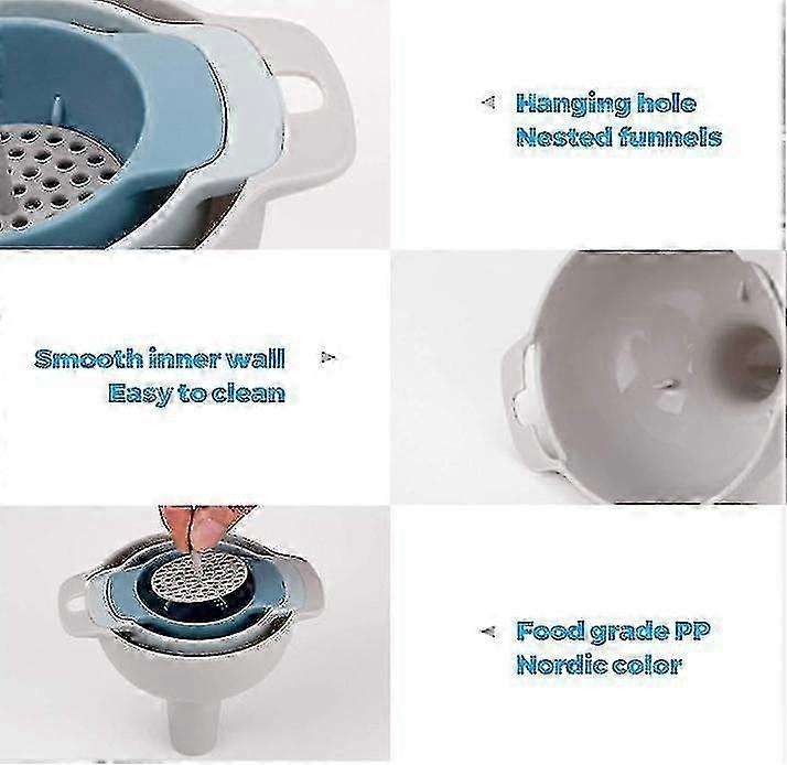 Funnel Set, Kitchen Funnel, Small/medium/large Funnel For Filling ...