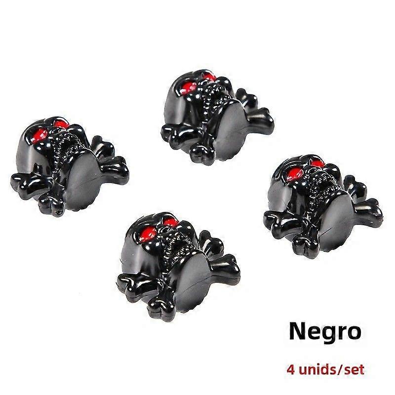Set of 4 Universal Skull Skeleton Style Tire Valve Stem Caps Car ...