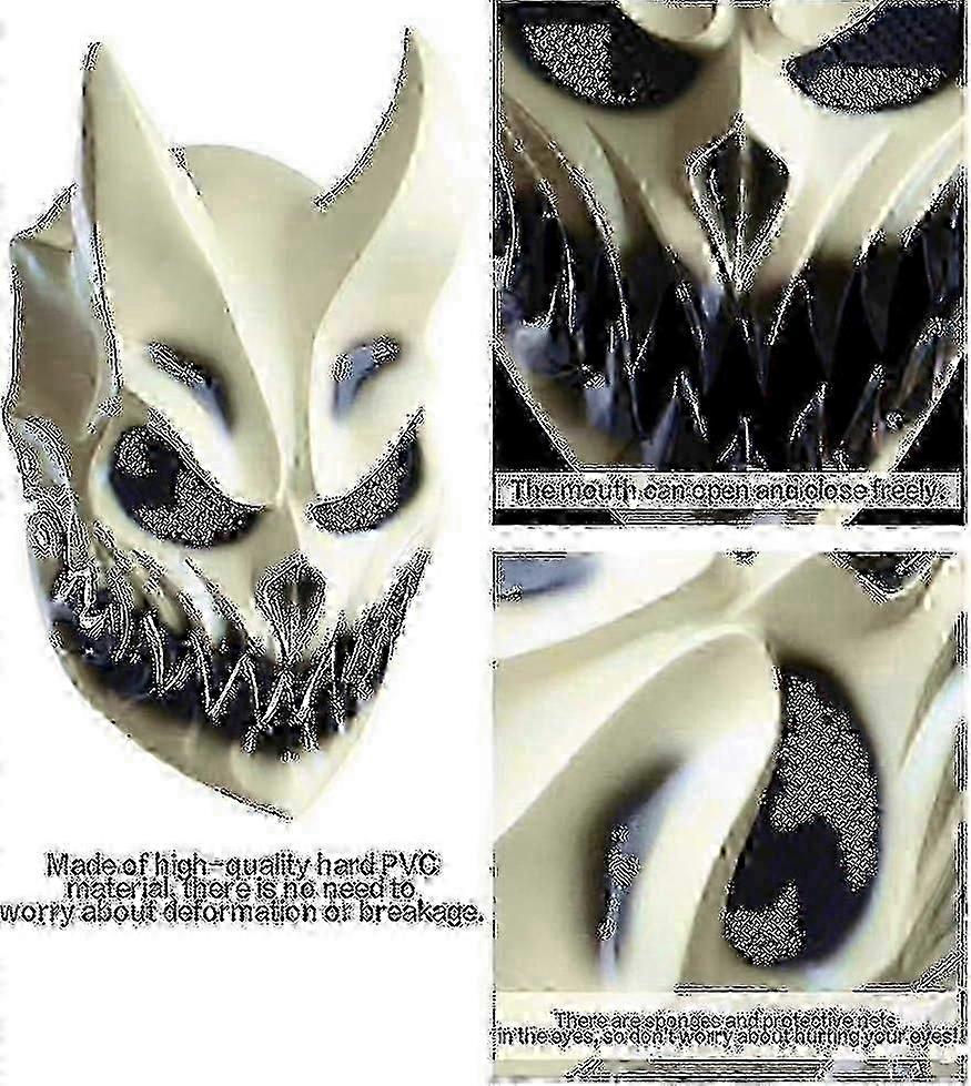 Demon costume mask with movable mouth for Halloween prop | Fruugo UK