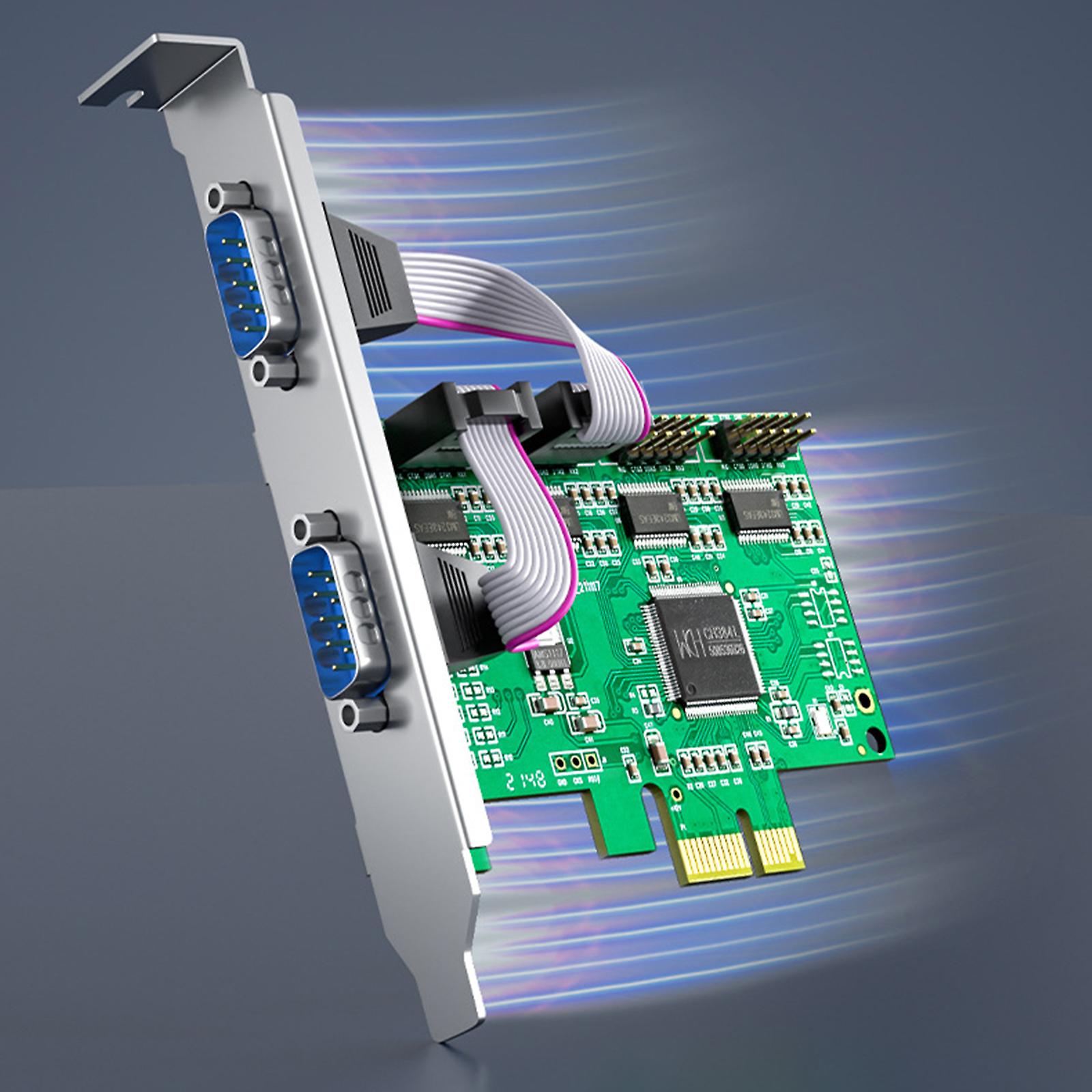 Pcie To Two Serial Ports Rs232 Interface Industrial Control Computer Expansion | Fruugo DK