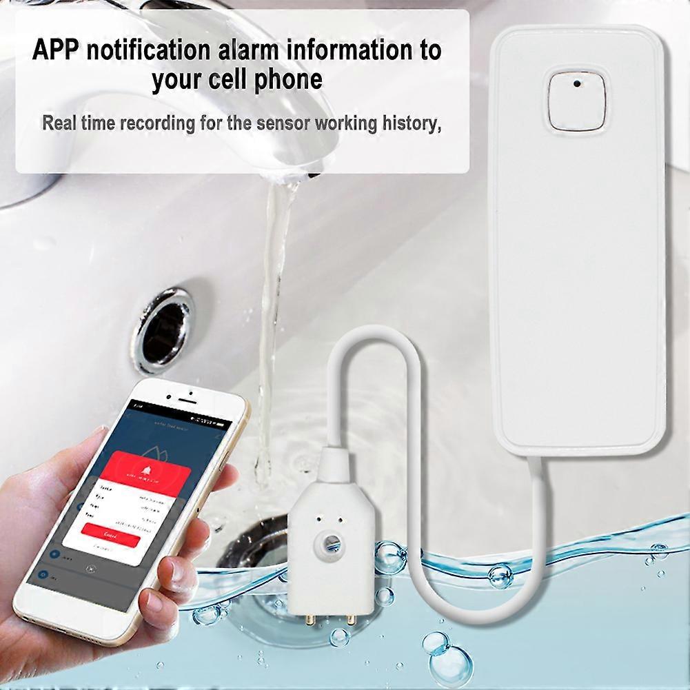 For Alexa Wifi Water Leakage Detection Alarm Detector Tuya Switch Water ...