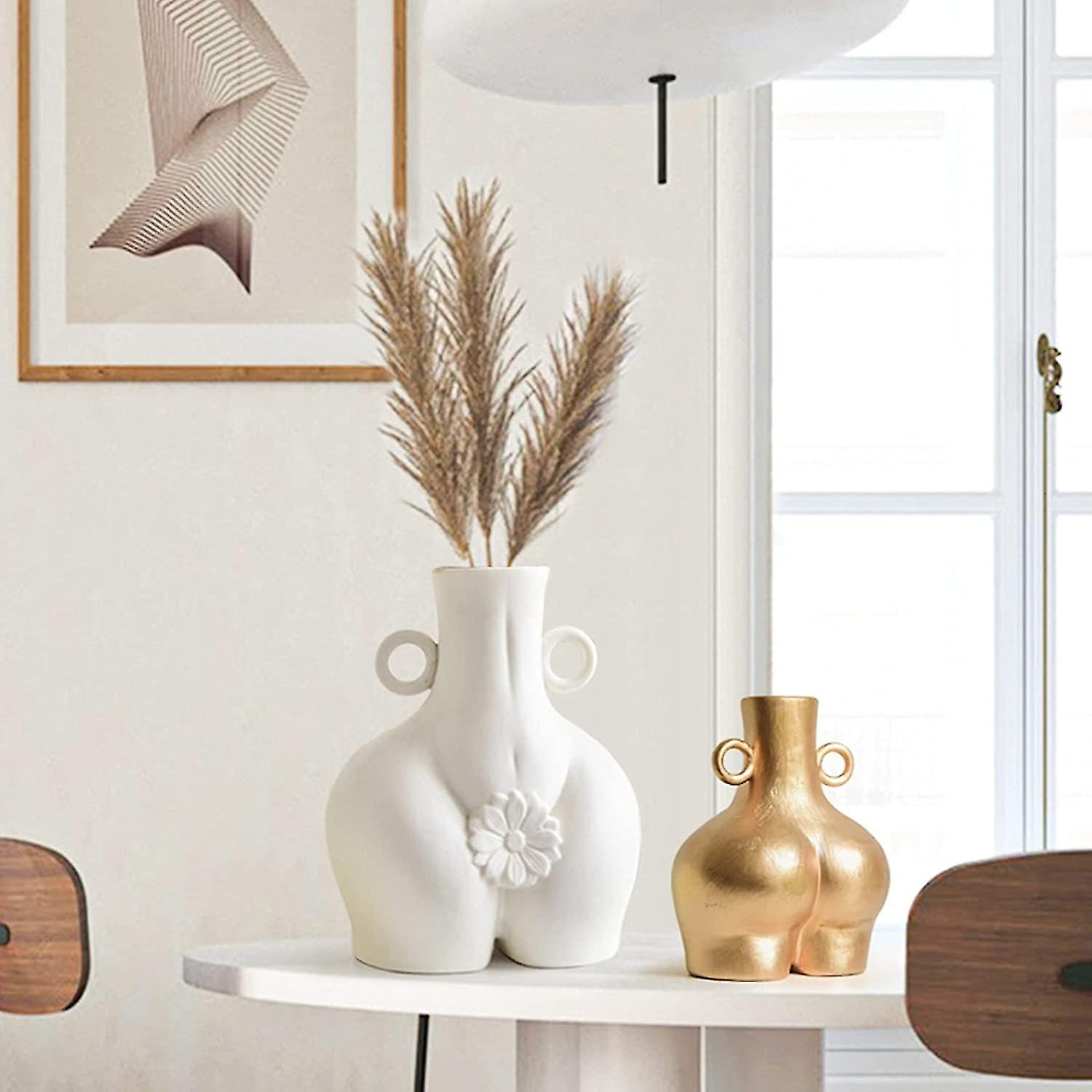 Human Body Vase Ceramic Flower Vase Abstract Art Crafts Elegant Home ...