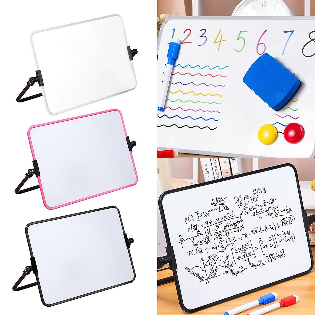 A3 Whiteboard with Stand Marker Magnets Eraser, Double-Sided White ...