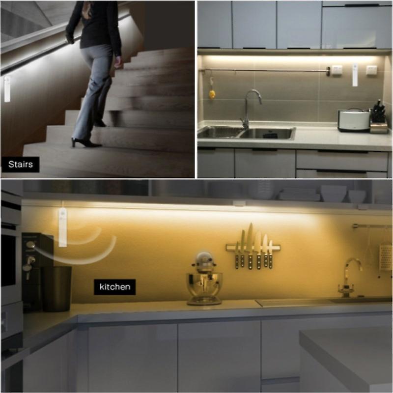 Wireless Motion Sensor Led Strip Lamp 1m 2m Usb Strip For Bed Cabinet ...