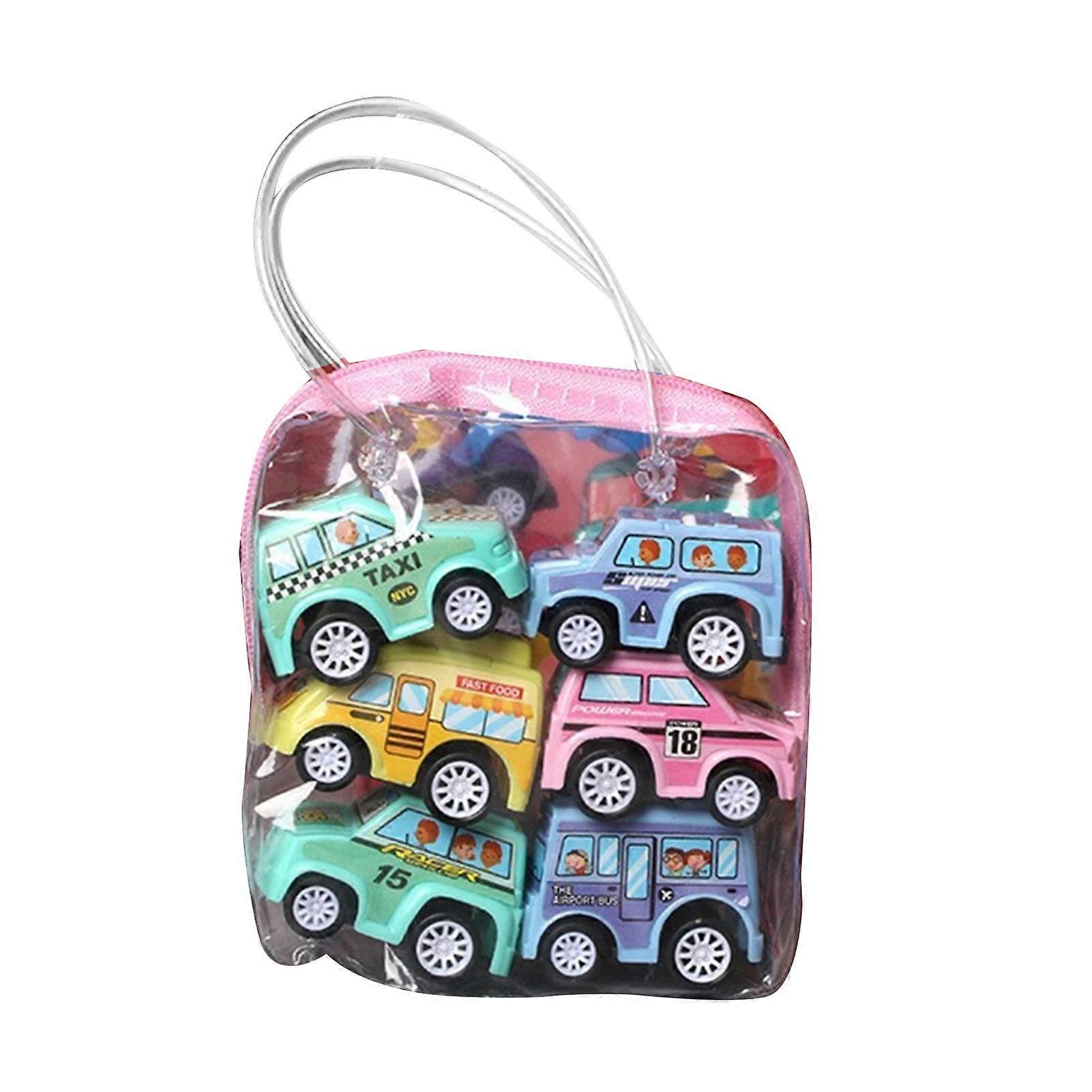 6PCS Pull Back Toy Car Kit Enamelled Anti Shock Pull Back Toy Play Set ...