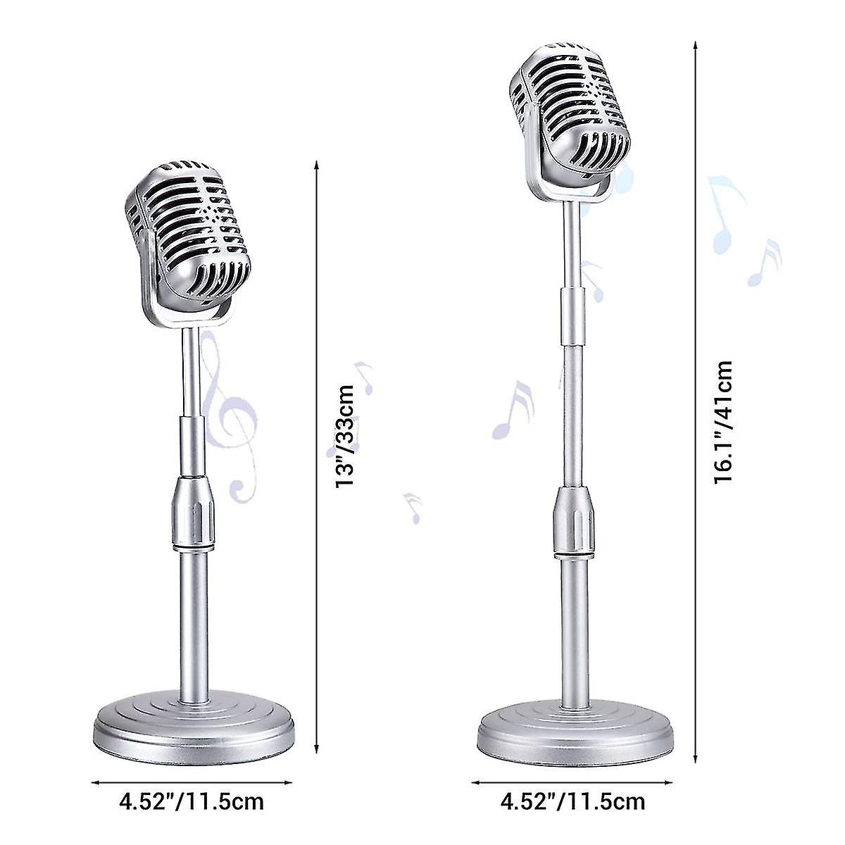Classic Retro Dynamic Vocal Microphone Vintage Mic Universal Stand For ...
