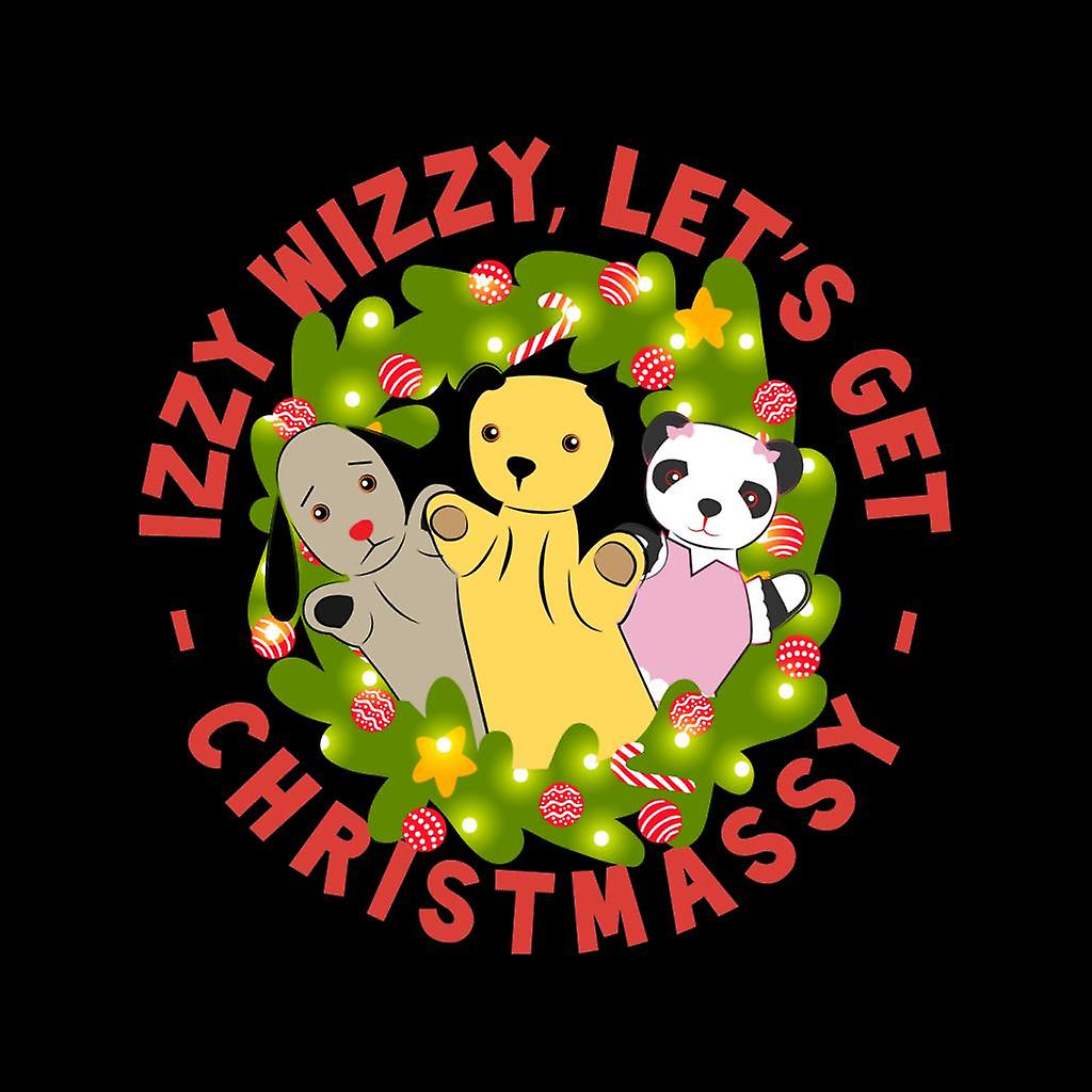 Sooty Christmas Illuminated Wreath Izzy Wizzy Lets Get Chrismassy Men's ...
