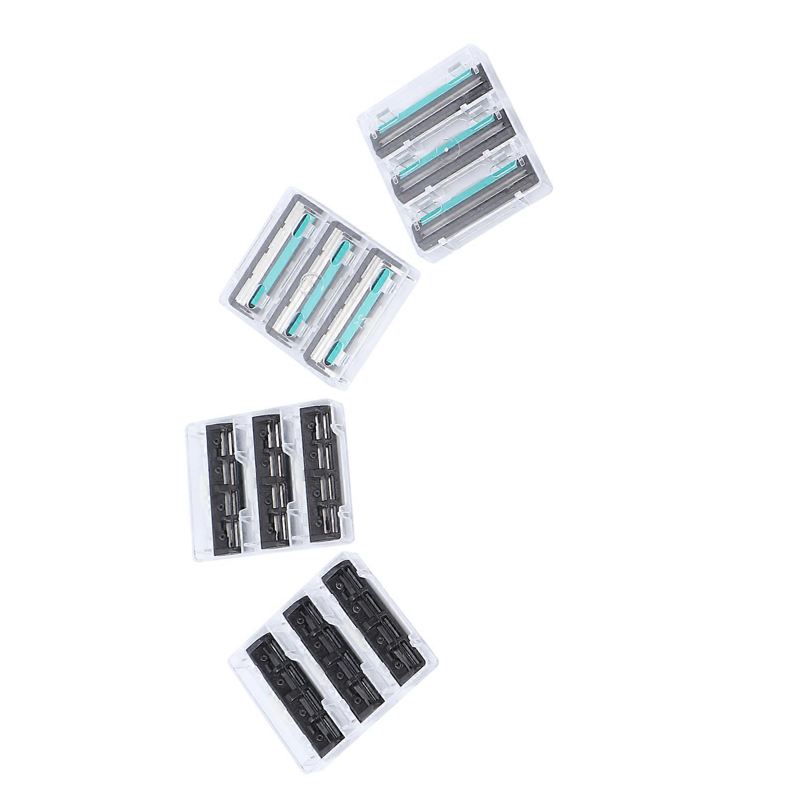 12pcs Compatible Twin Razor Blade Retro 2 Layered Razors Blades Refills ...