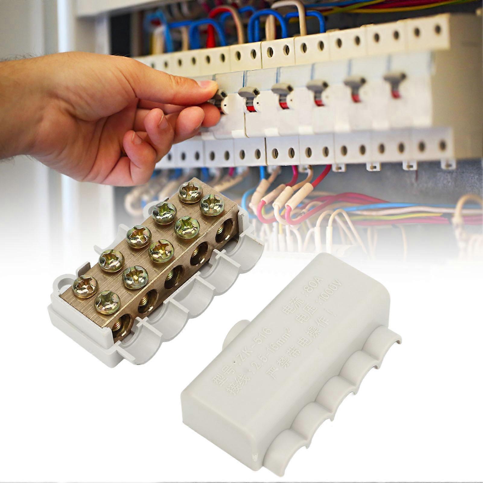 Splitter Wire Connector 1 In 4 Out High Power Brass Conductor Quick ...