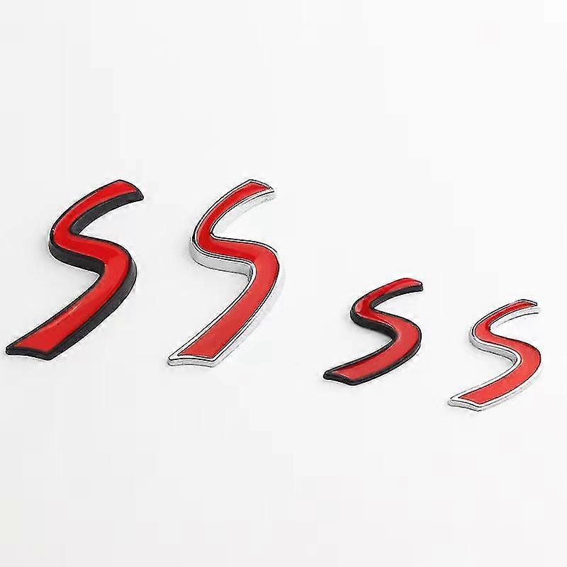 3D ABS Red Mini Cooper S Logo Letters Car Trunk Emblem Badge Decal For ...