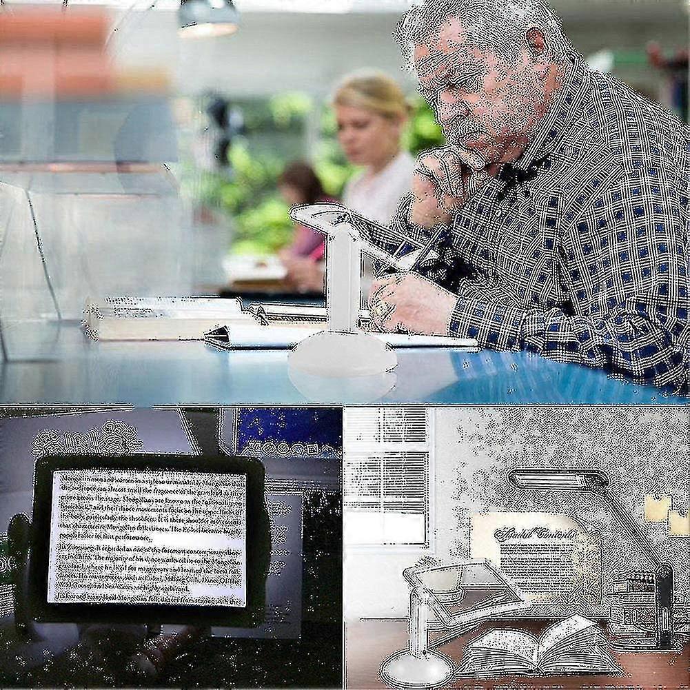3x Rectangular Magnifying Glass With Led Light For Books, Visually ...