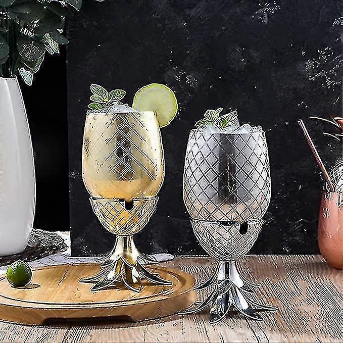 Pineapple Ice Bucket With Lid Drinks Bucket Metal Stainless Steel Ice ...