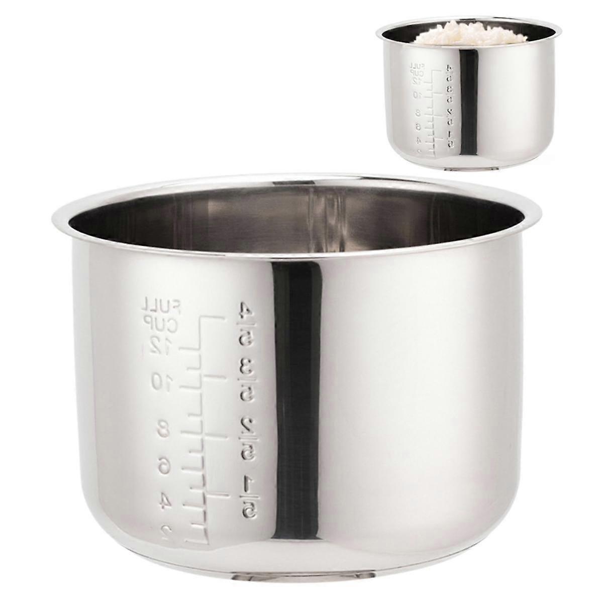 Stainless Steel Rice Cooker Inner Pot 5L,with Scale for Rice Pot Rice ...