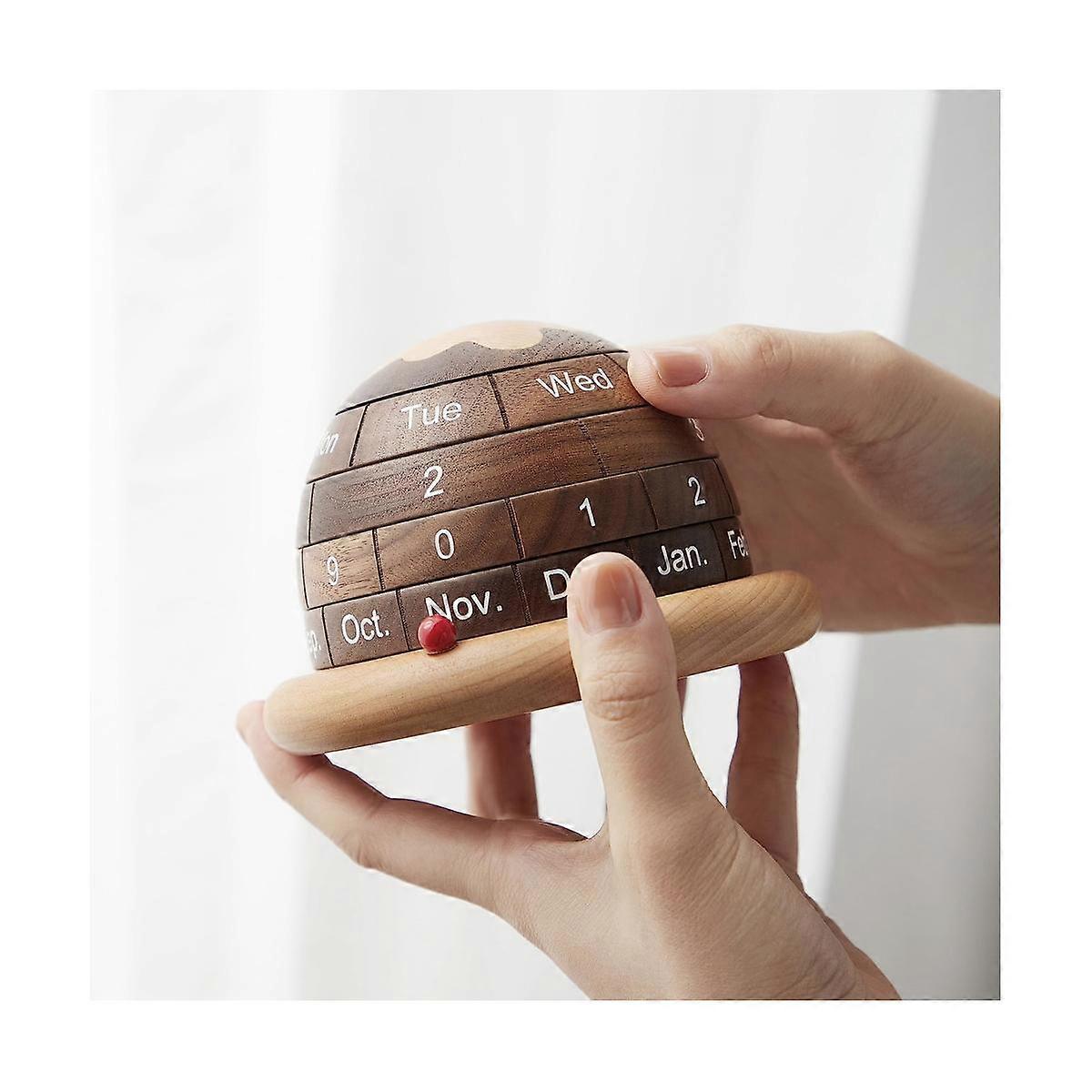 Wooden Desktop Calendar Decor, Office Desk Decor, Block Calendar for ...