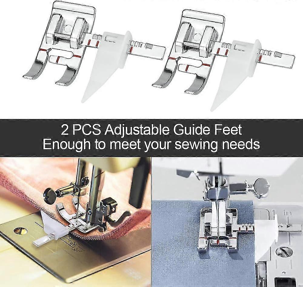 2 Pieces Adjustable Presser Foot Sewing Guide Presser Foot Sewing ...