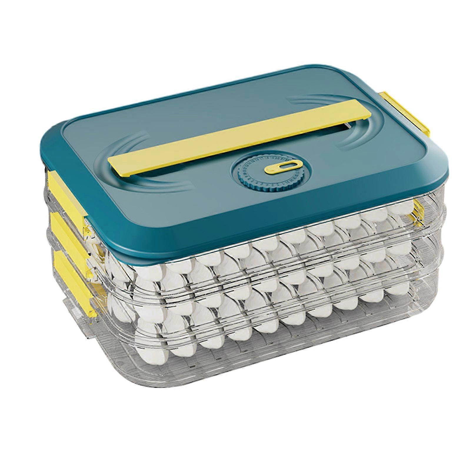 1/2/3/4 Layer Clear Dumpling Boxes with Timer Multifunctional Space ...