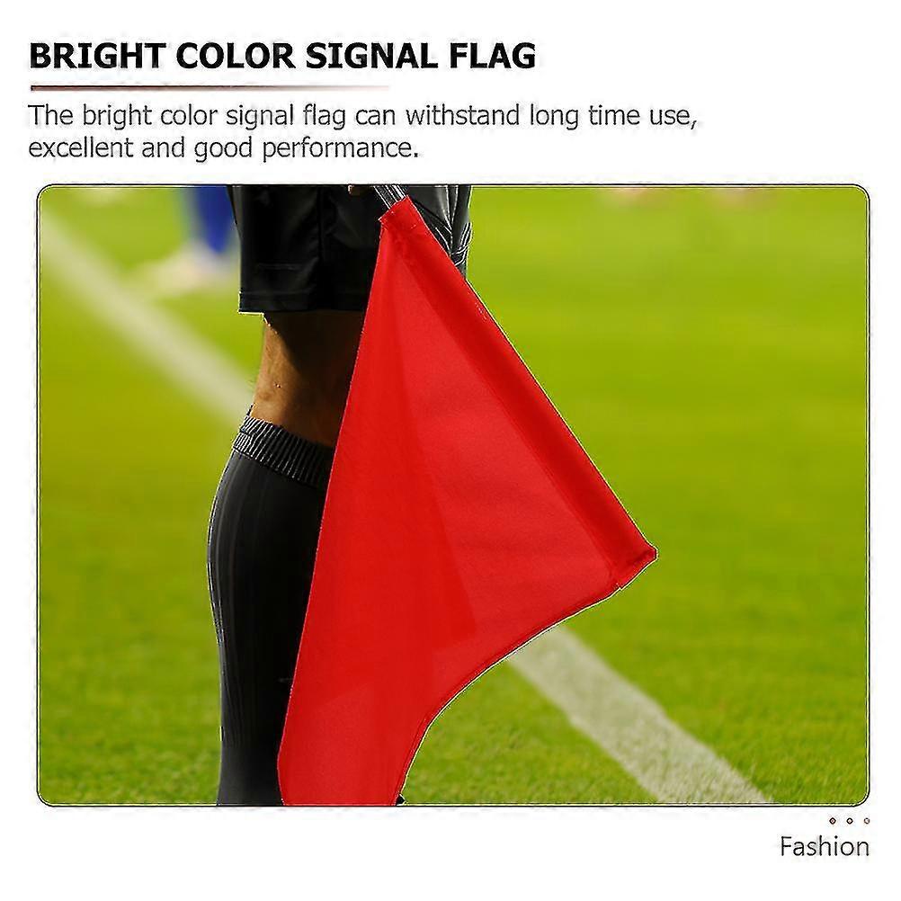 3pcs Referee Flag Stainless Steel Command Flag Red Signal Flag Safety Signal Flags | Fruugo UK