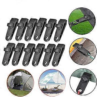 1 set of outdoor camping windproof tent clips, adjustable spiral nylon ...