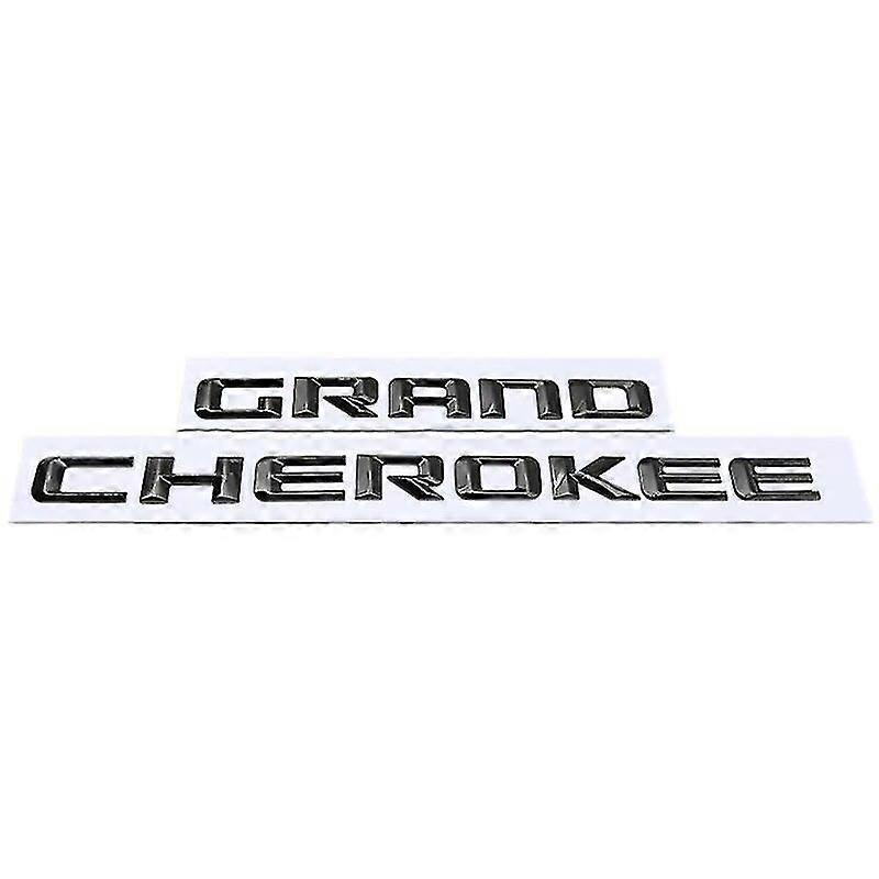 3d Abs Chrome Black Logo Grand Cherokee Emblem Letters Nameplate Car ...