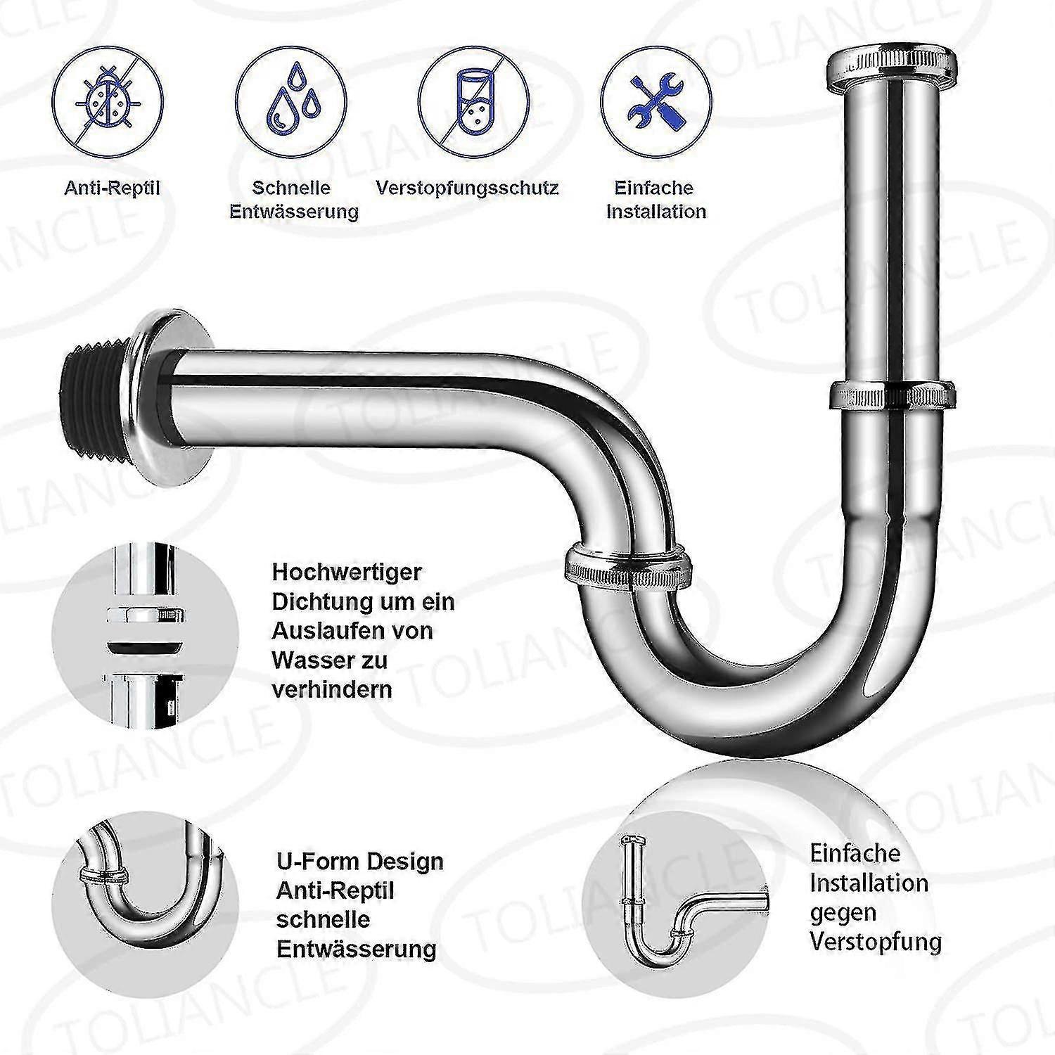 Siphon Washbasin Universal Washbasin Drain Set For Shortening Quality ...