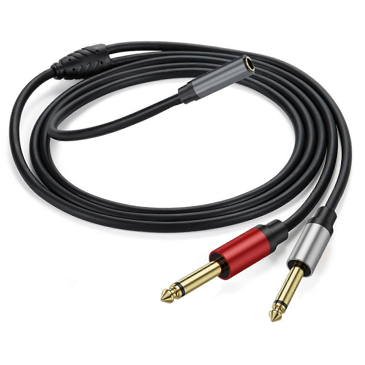 2m 6.35mm Stereo Female TRS to Dual 1/4 Inch Male Mono Y Splitter ...