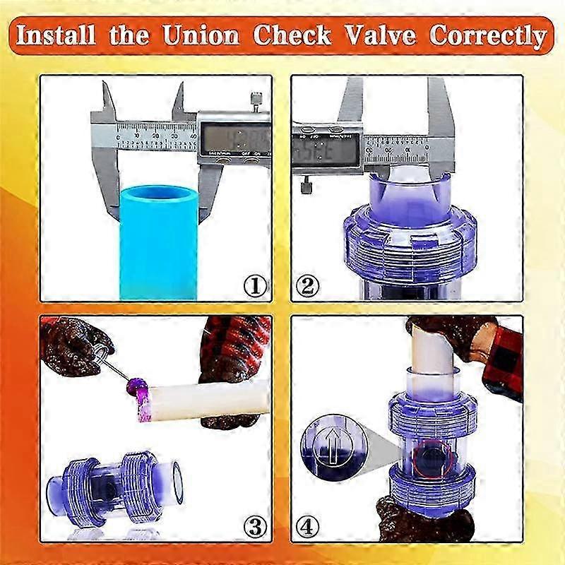 Check Valve 3/4 Inch True Union Check Valve Transparent Blue Upvc Check ...