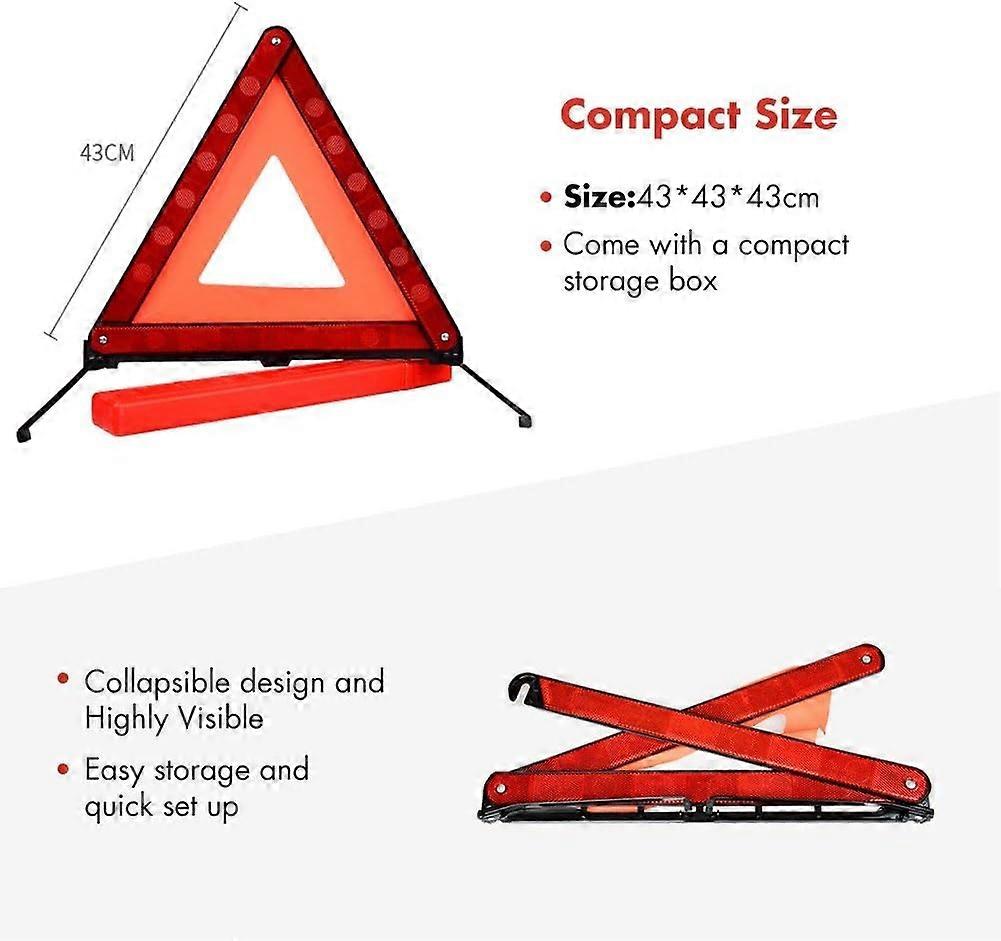 Car Warning Triangles, Safe Parking Sign Triangle Reflective Warning ...