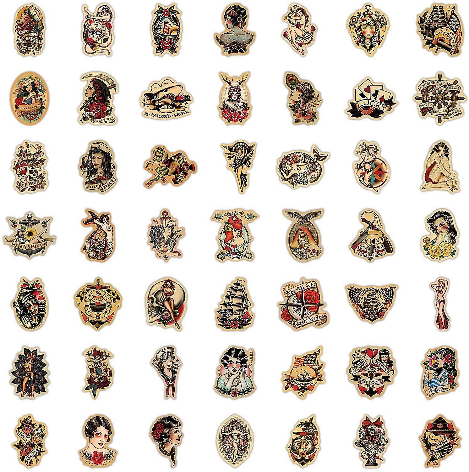 Vintage Stickers | 100 Pieces | Vintage Sticker Pack for Adults, Pin Up ...
