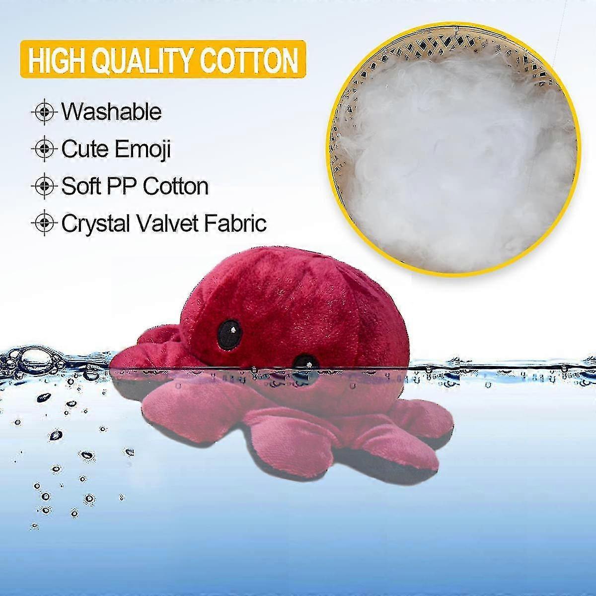 40cm Giant Reversible Octopus Stuffed Animal Reversible Happy Sad ...