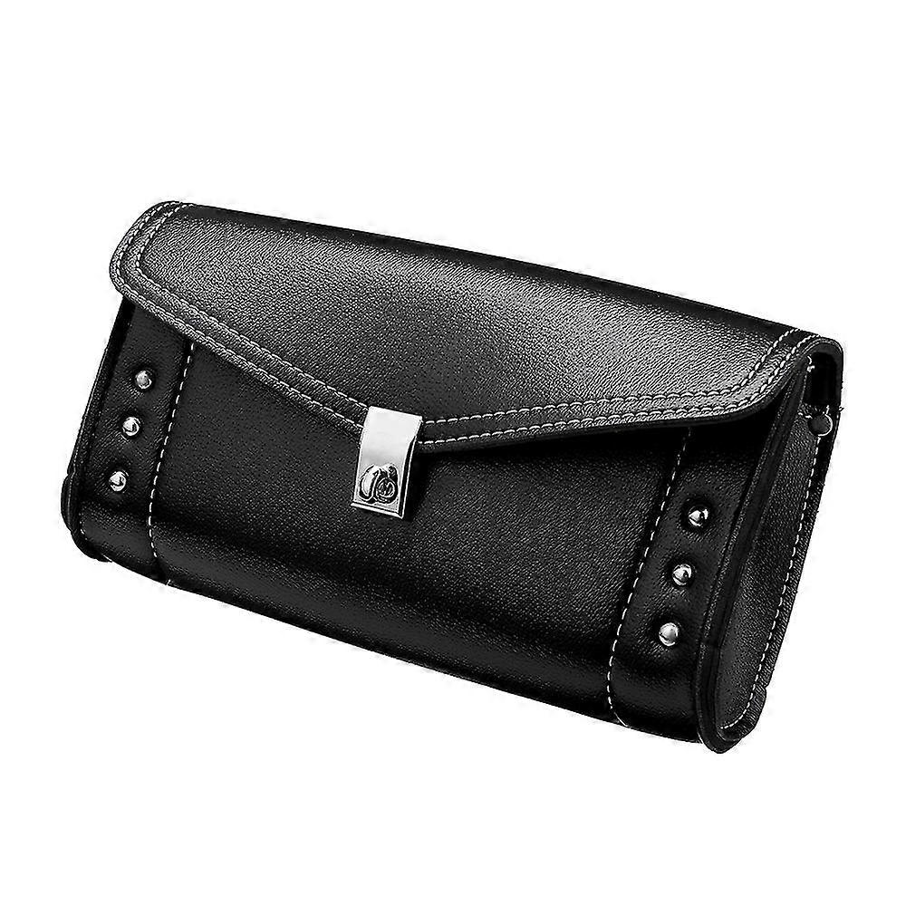 Motorcycle Leather Windshield Bag Windscreen Studded Pouch For Touring ...