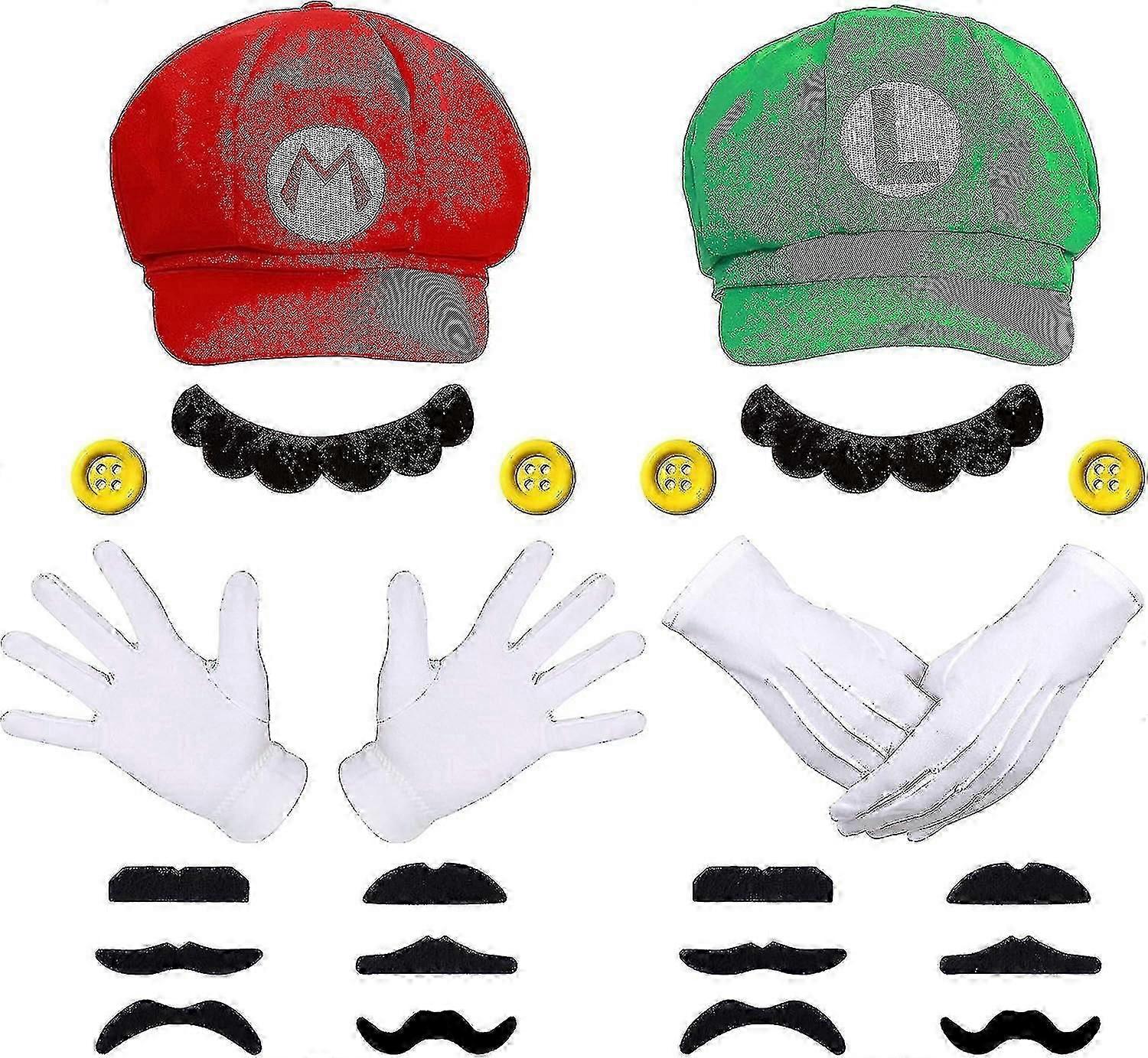 Mario And Luigi Hats Caps For Cosplay Costume - Super Mario Bros ...