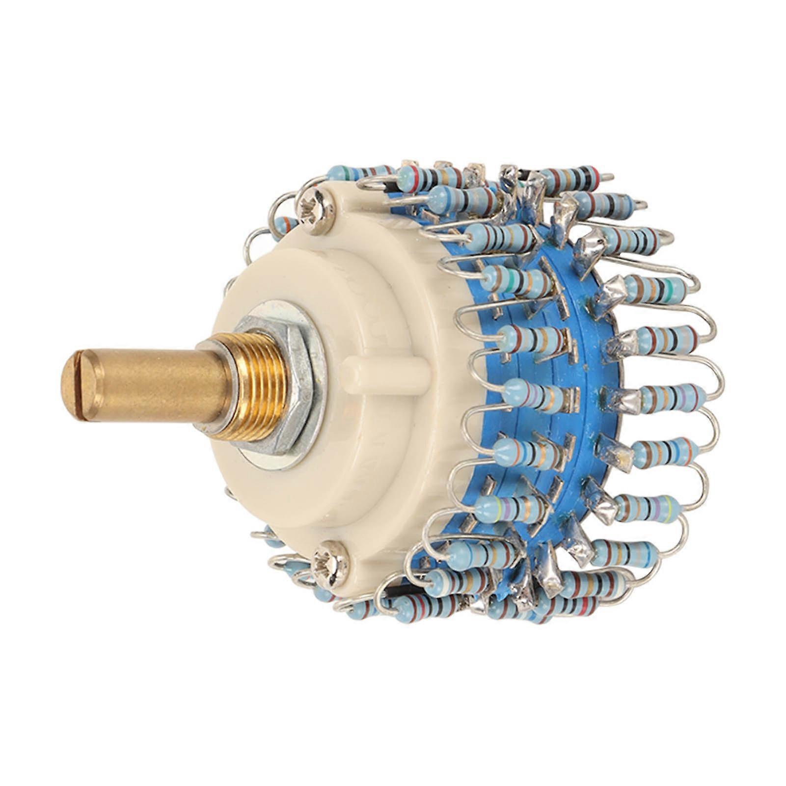 Two Channels Volume Potentiometer 2×24 Gear 20K High Accuracy Volume ...