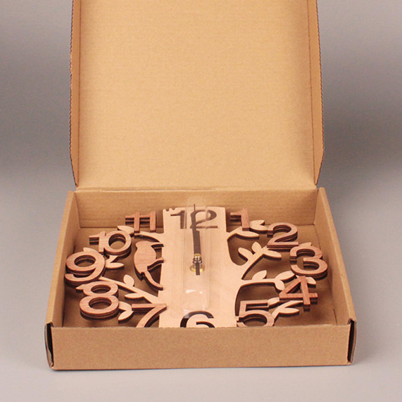 Creative Double Three-dimensional Wooden Wall Clock,small Clock Decor ...