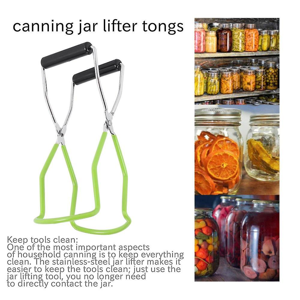 2 Pieces Stainless Steel Canning Jar Lifter Tongs And Canning Funnel ...
