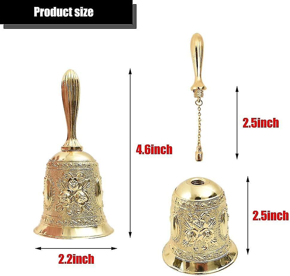 Hand Bell Metal Dinner Bell For Restaurantservice Bell Bar Jingle ...