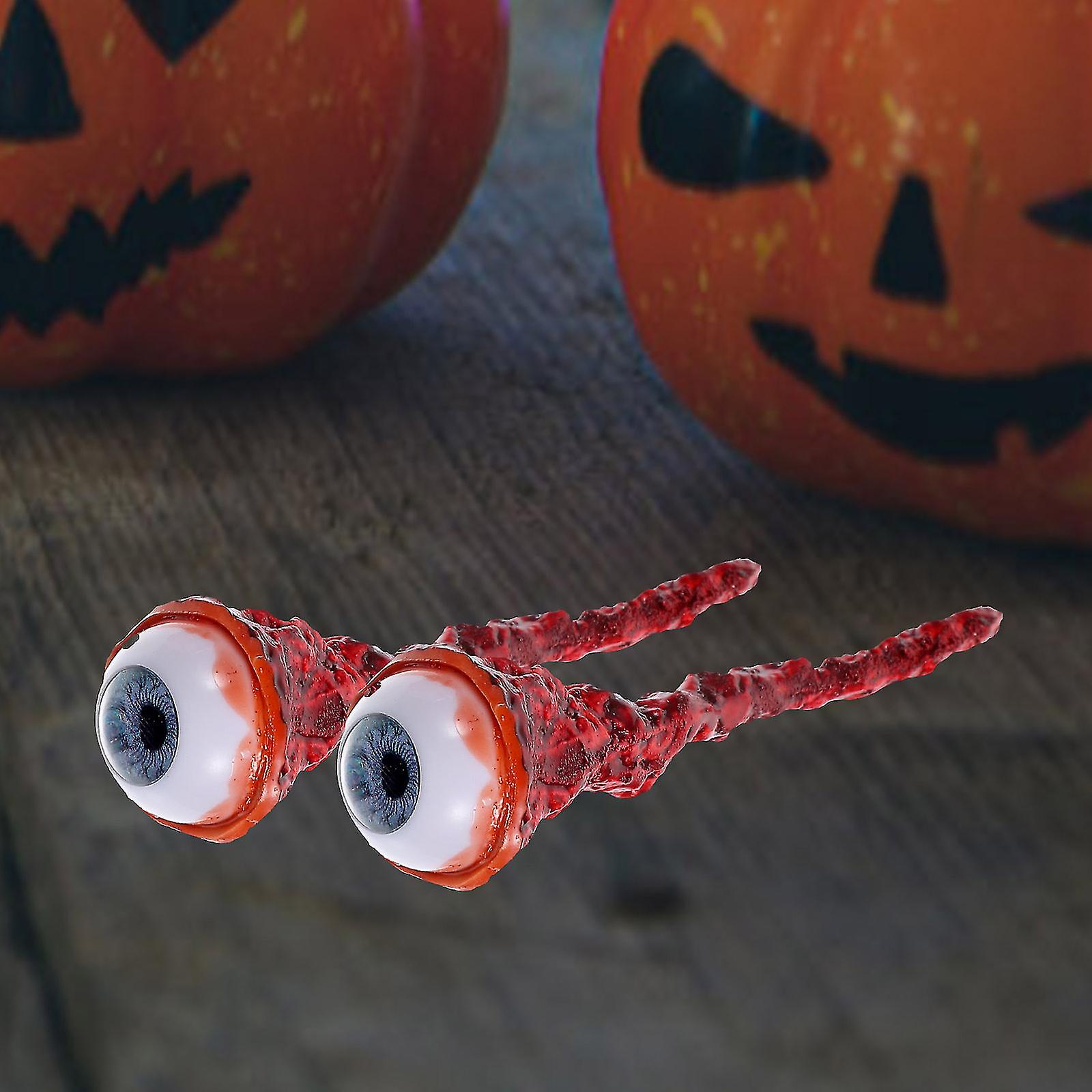 2pcs Fake Eyeballs Fake Scary Halloween Decor Horror Props Body Parts ...