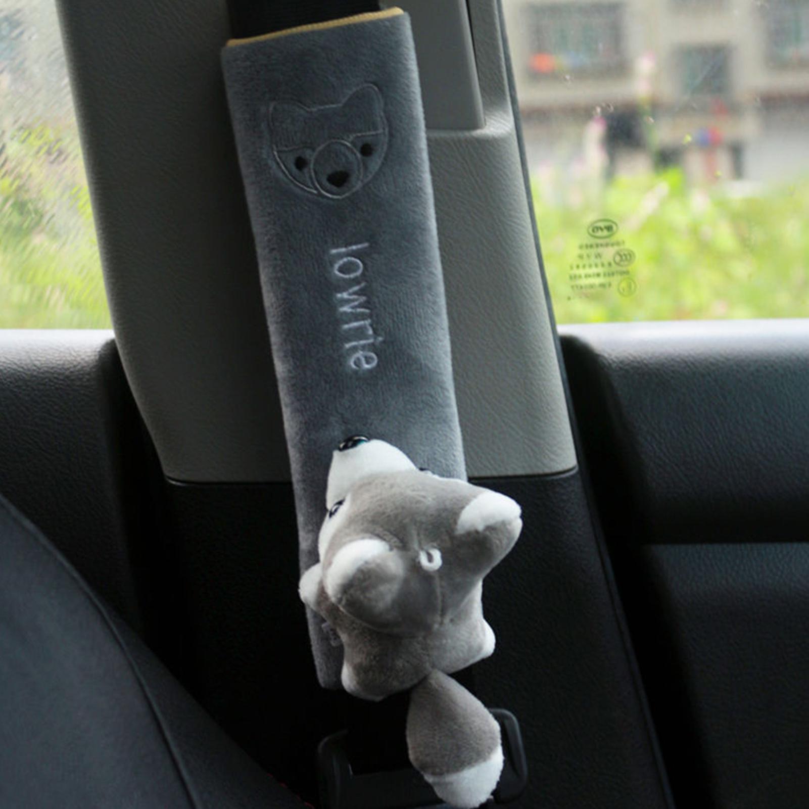 23cm Cute Cartoon Car Seat Belt Shoulder Pad Soft Plush Safety Belt ...