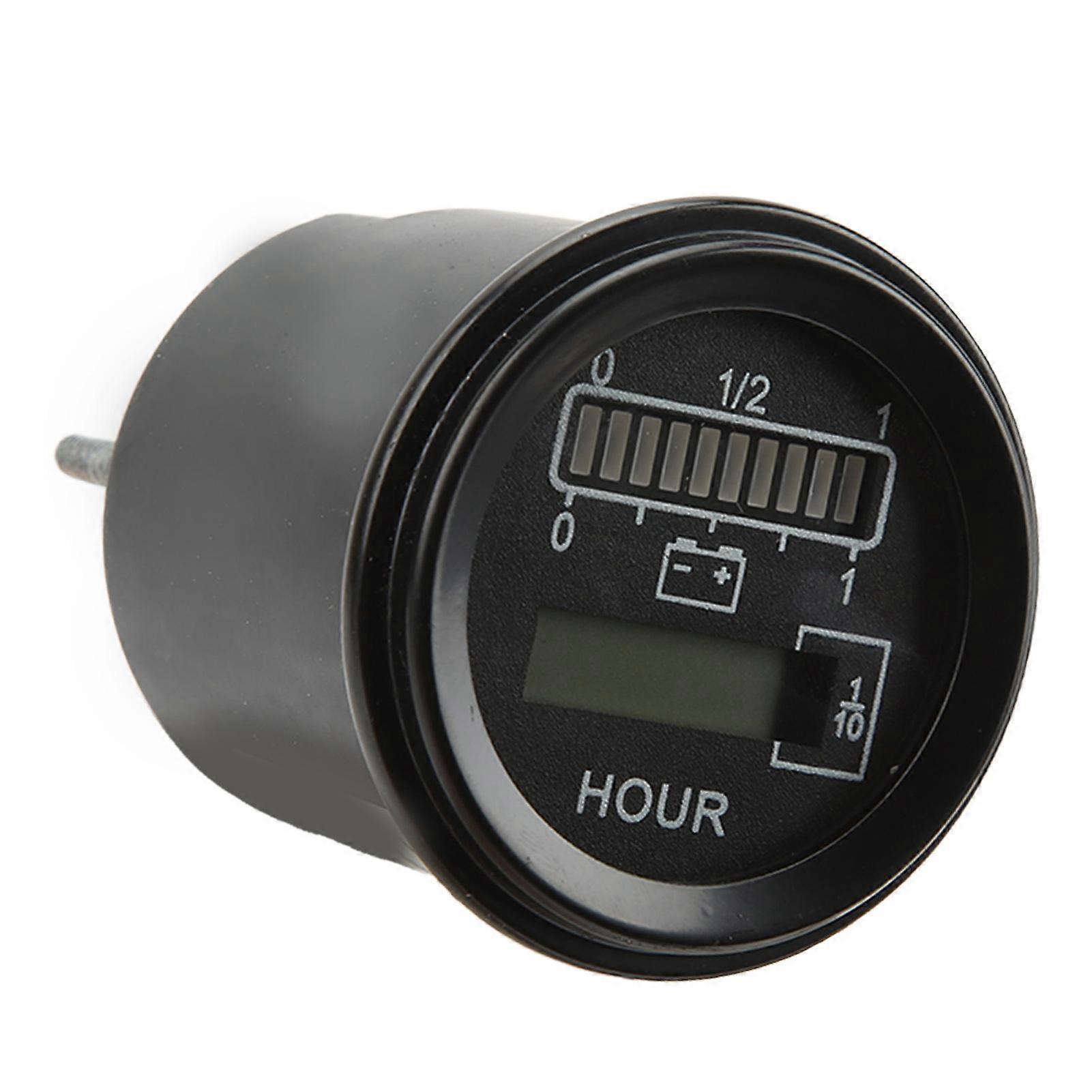 24V Round Battery Gauge 10 Levels LED Battery Indicator for Electric ...