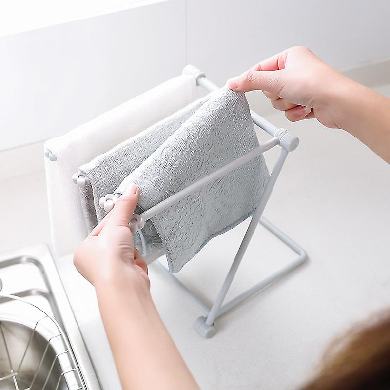 Drainer storage racks foldable vertical rags kitchen towels hanger free ...