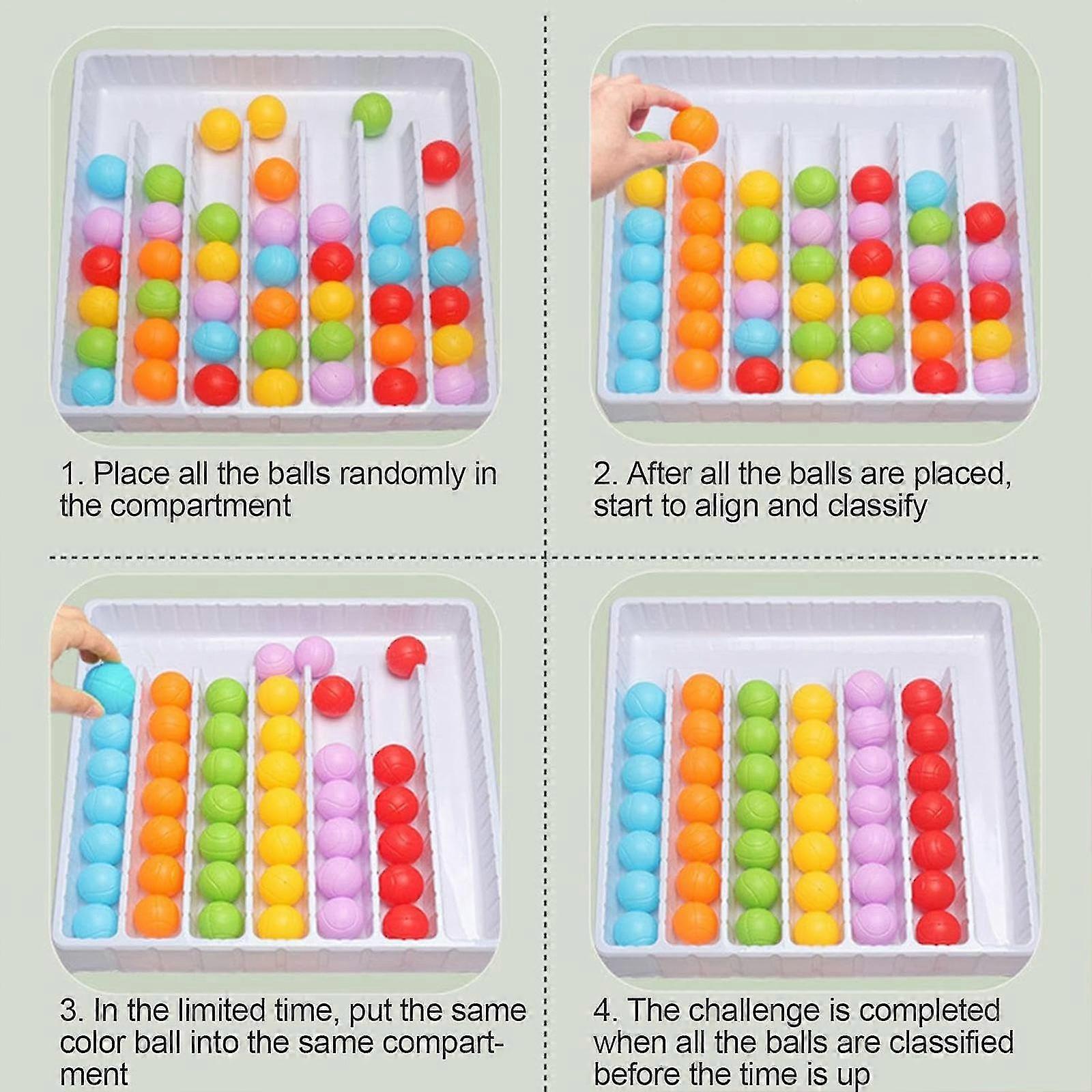 Color Sorting Ball Game - Kids Ball Sort Game, Rainbow Balls Sensory ...