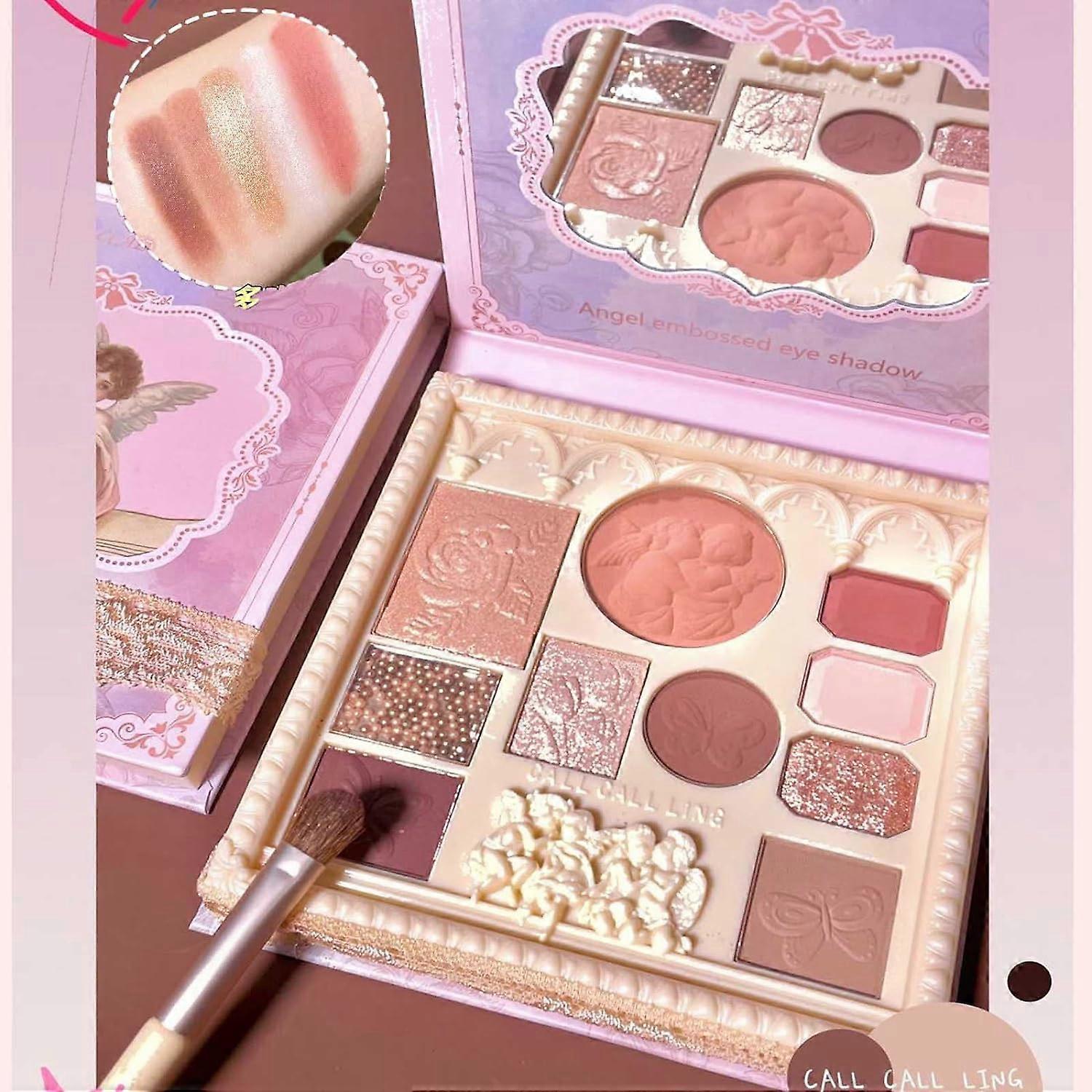 Embossed Eyeshadow 10 Colours Eyeshadow Palette Makeup Blush ...