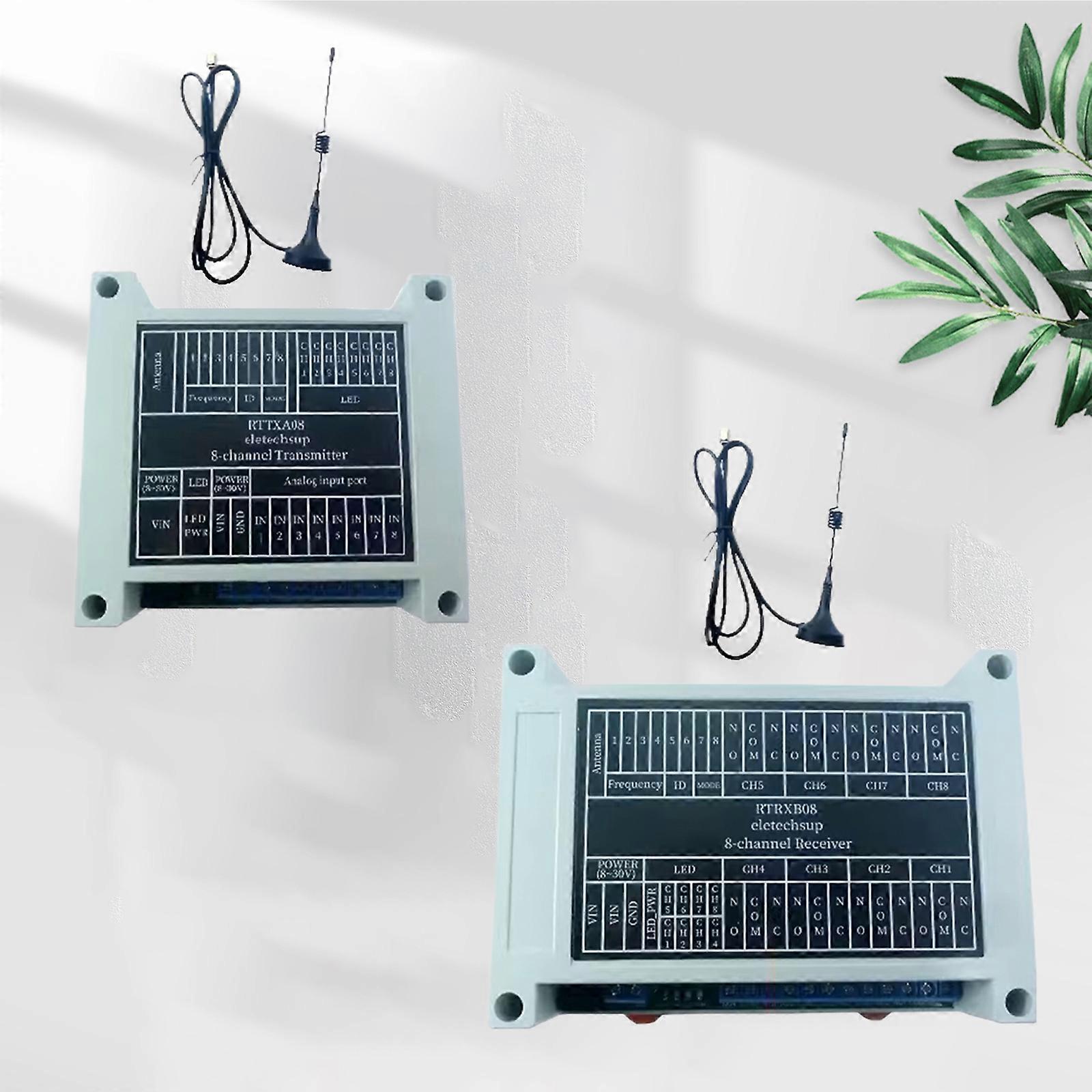 433M 8CH Lora Remote Controller Feedback Point-to-Point Wireless IO ...