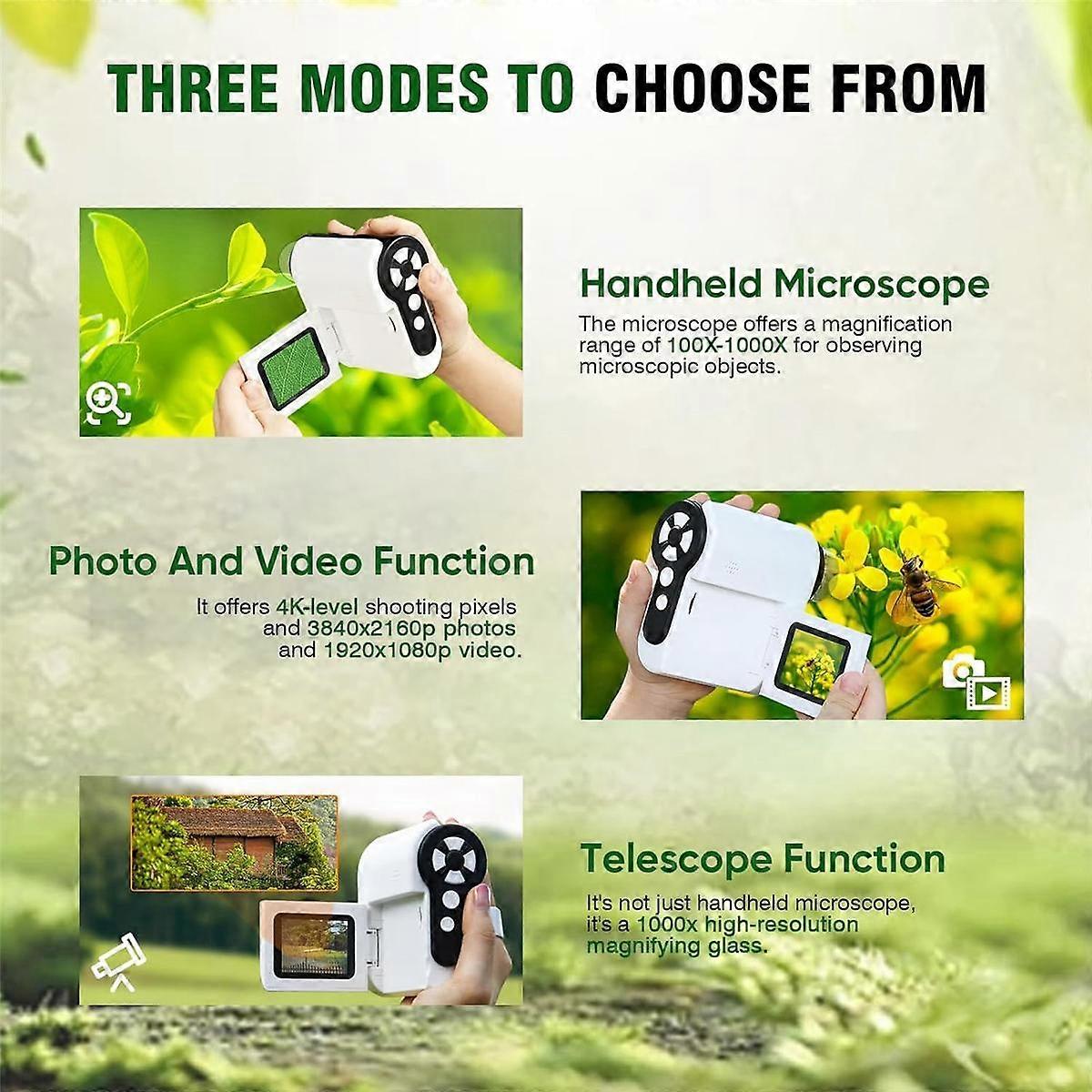 Handheld Digital Microscope for Kids Mini Portable Pocket DV Miniature ...