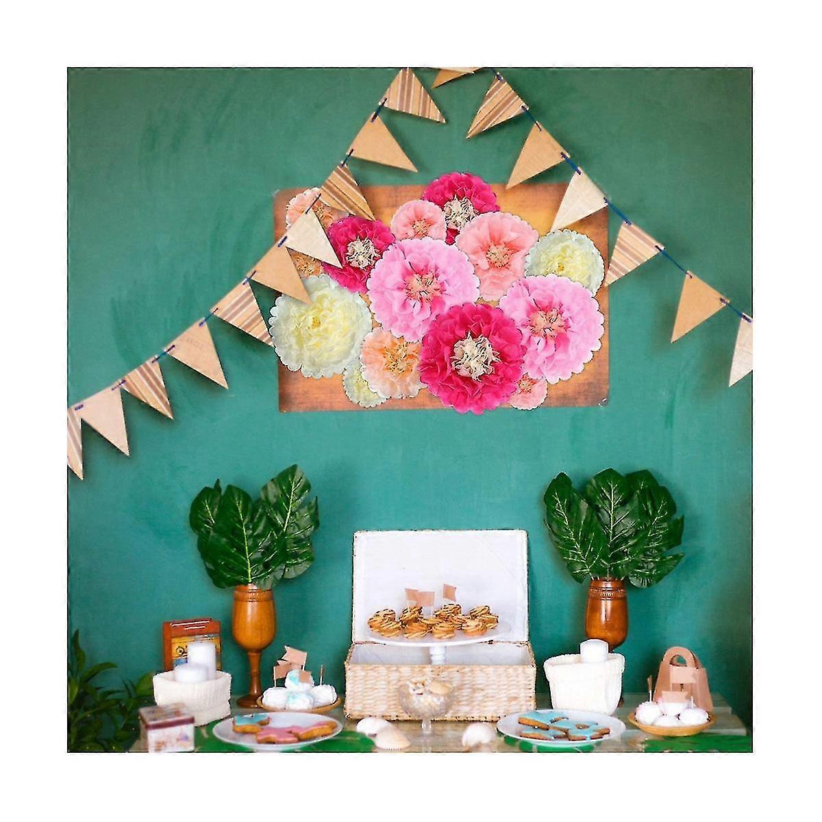 Colorful Paper Flowers Handcrafted Giant Fiesta Paper Flowers For Party ...