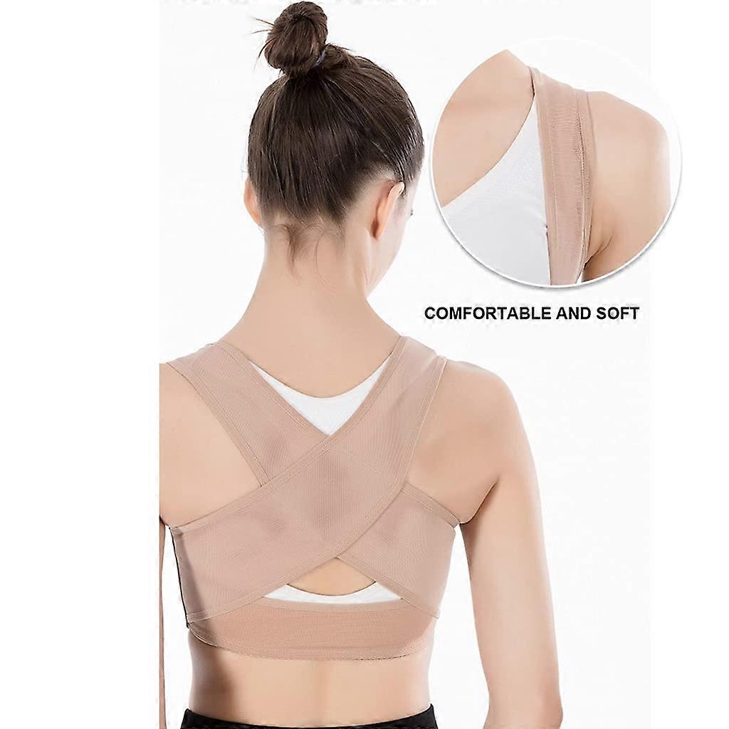 Posture Corrector Back Brace,Comfortable Shoulder Strap Hunchback ...