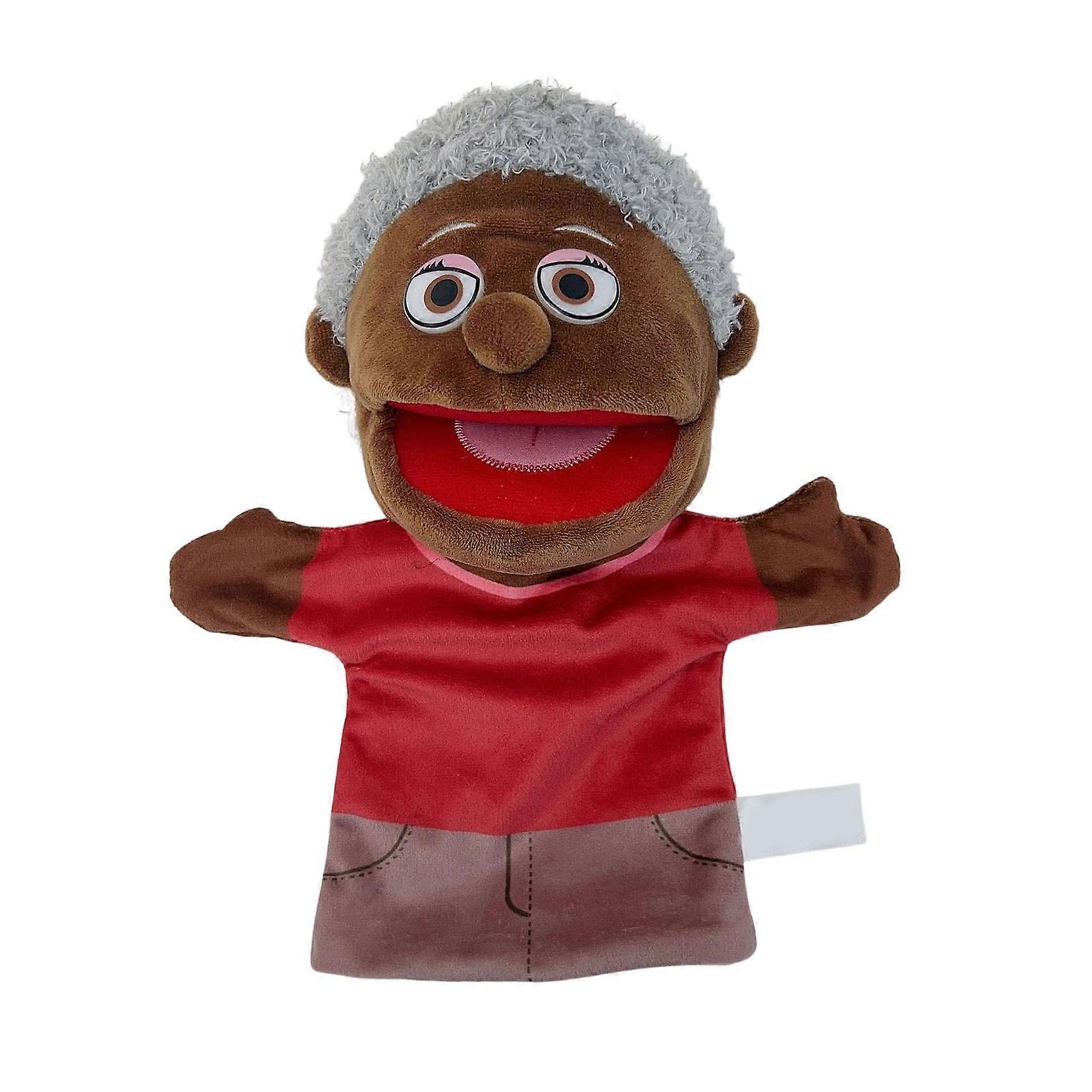Hand Puppet Doll Black African Grandparents Parents Son Daughter Family ...
